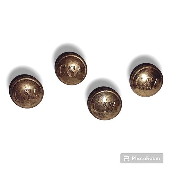 Accessories | Authentic Set Of 4 Brass Civil War Confederate Military ...